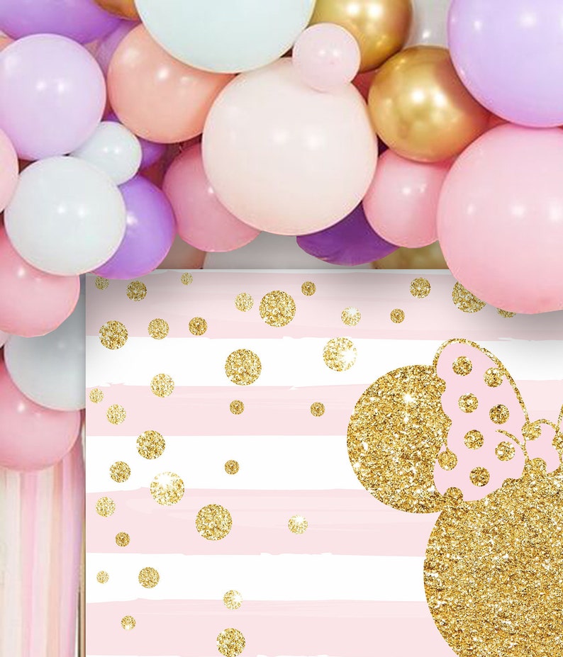 Minnie Mouse Backdrop Minnie Mouse Wall Decal Minnie Mouse | Etsy