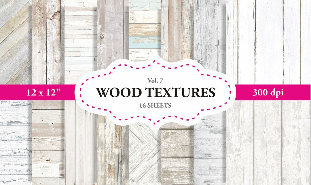 WHITE WOOD TEXTURE Paper, Rustic Wood Digital Paper, Scrapbook Wood ...