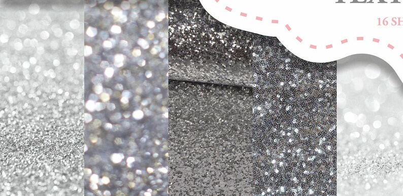 SILVER GLITTER Digital Paper Silver Foil Paper Scrapbook | Etsy