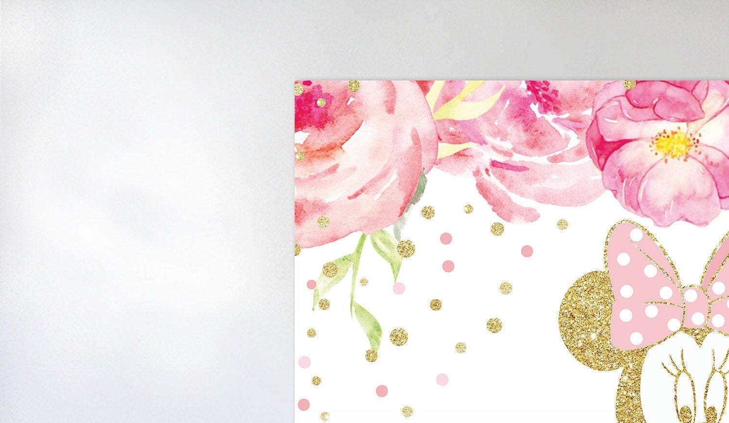 Minnie Mouse Backdrop Minnie Mouse Wall Decal Minnie Mouse - Etsy Canada