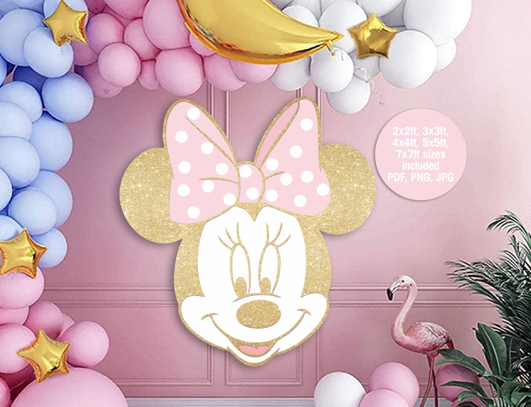 Minnie Mouse Backdrop Decoration, Minnie Mouse Wall Decall Printable ...