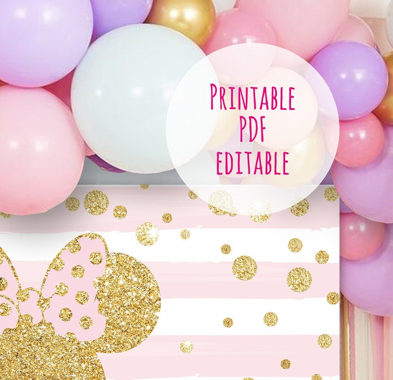 Minnie Mouse Backdrop Minnie Mouse Wall Decal Minnie Mouse | Etsy