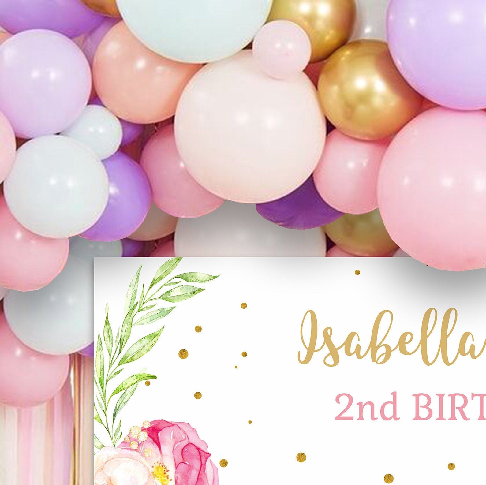 TEA WALL Backdrop Vinyl Tea for Two Backdrop Par-tea Tea - Etsy