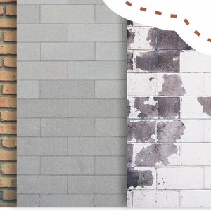 RED BRICKS TEXTURE Digital Paper, Rustic White Bricks Paper, Scrapbook ...