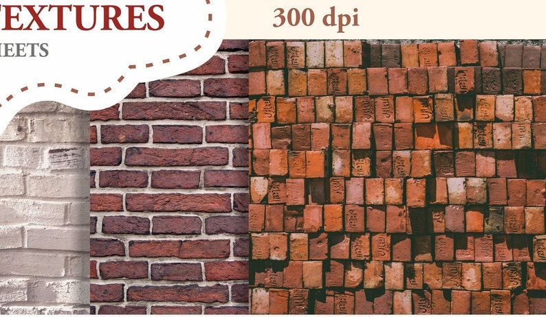 RED BRICKS TEXTURE Digital Paper Rustic White Bricks Paper - Etsy