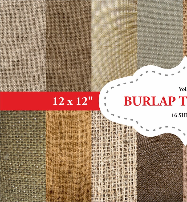 BURLAP Digital Paper Fabric Burlap Textures Scrapbook Burlap - Etsy