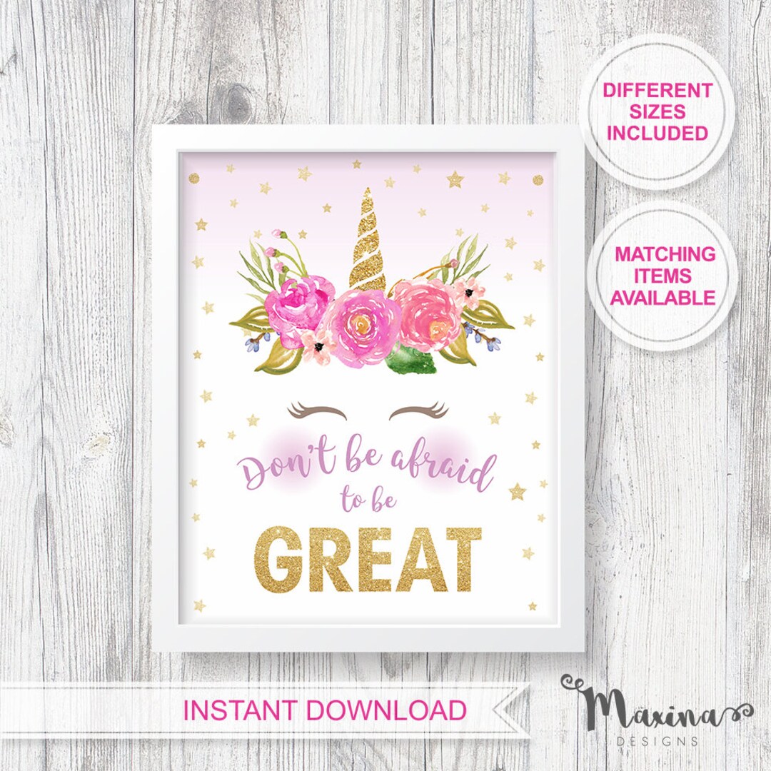 Unicorn Sign, Unicorn Party Poster, Unicorn Birthday Banner, Unicorn ...