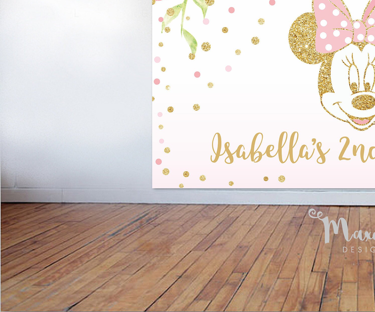 Minnie Mouse Backdrop Minnie Mouse Wall Decal Minnie Mouse - Etsy Canada