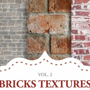 RED BRICKS TEXTURE Digital Paper, Rustic White Bricks Paper, Scrapbook ...