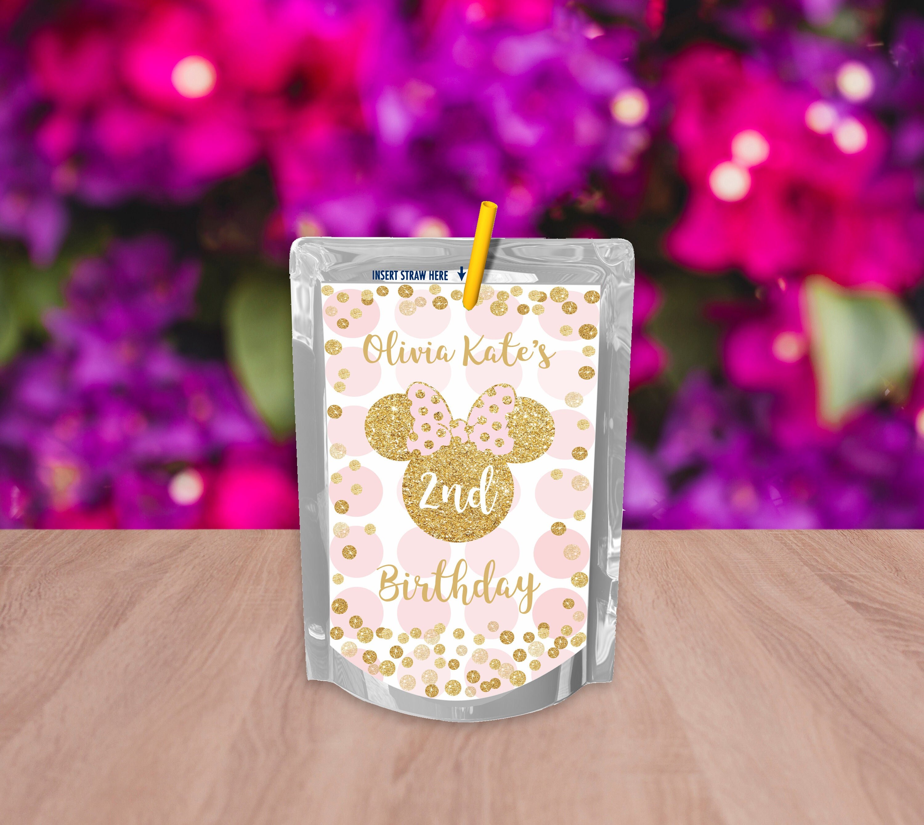 MINNIE MOUSE Capri Sun Label Template CAPRISUN Juice Label - Etsy