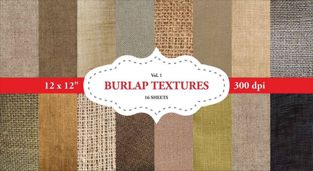 BURLAP Digital Paper, Fabric Burlap Textures, Scrapbook Burlap Paper ...