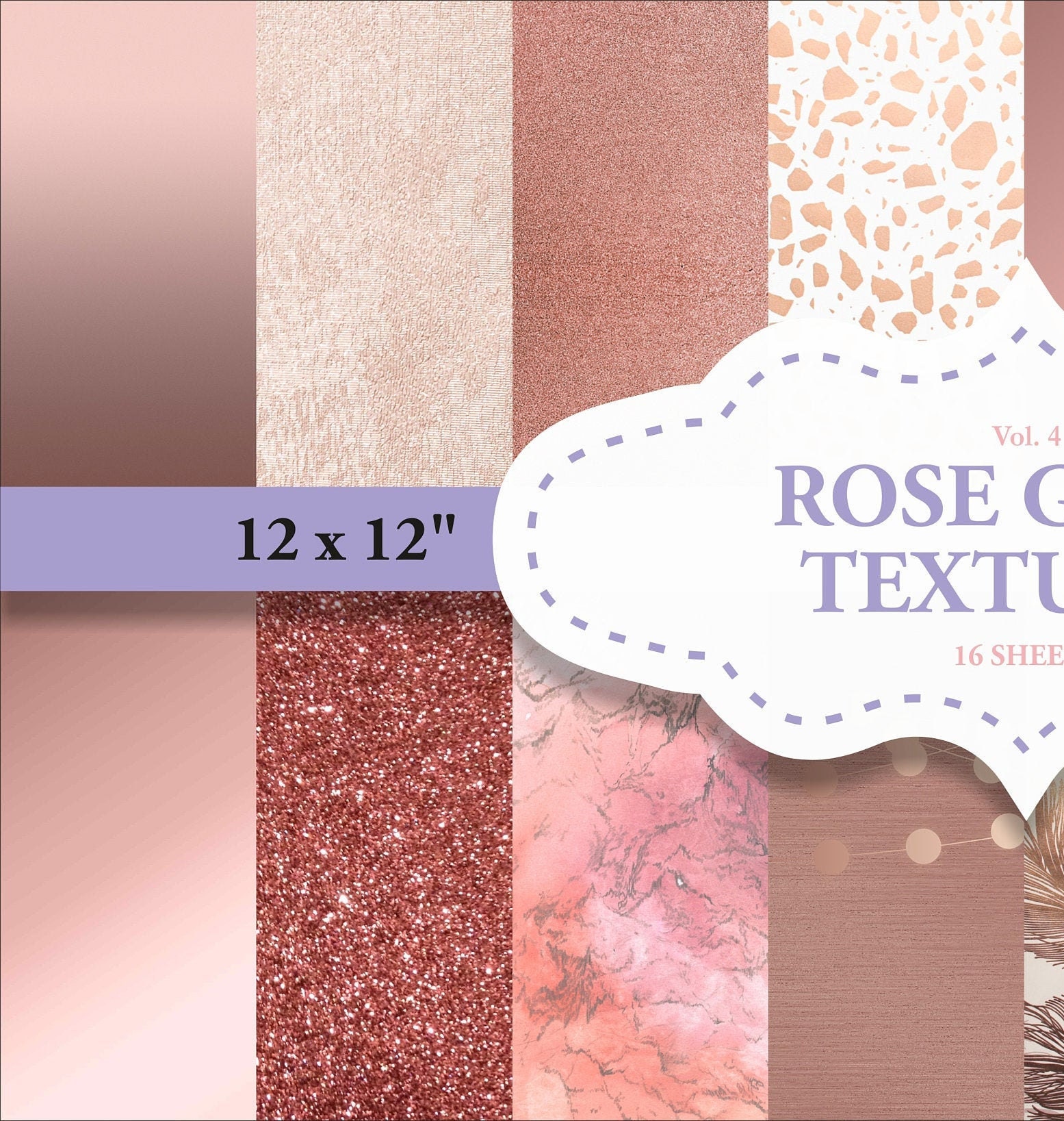ROSE GOLD Digital Paper Rose Gold Glitter Foil Paper - Etsy