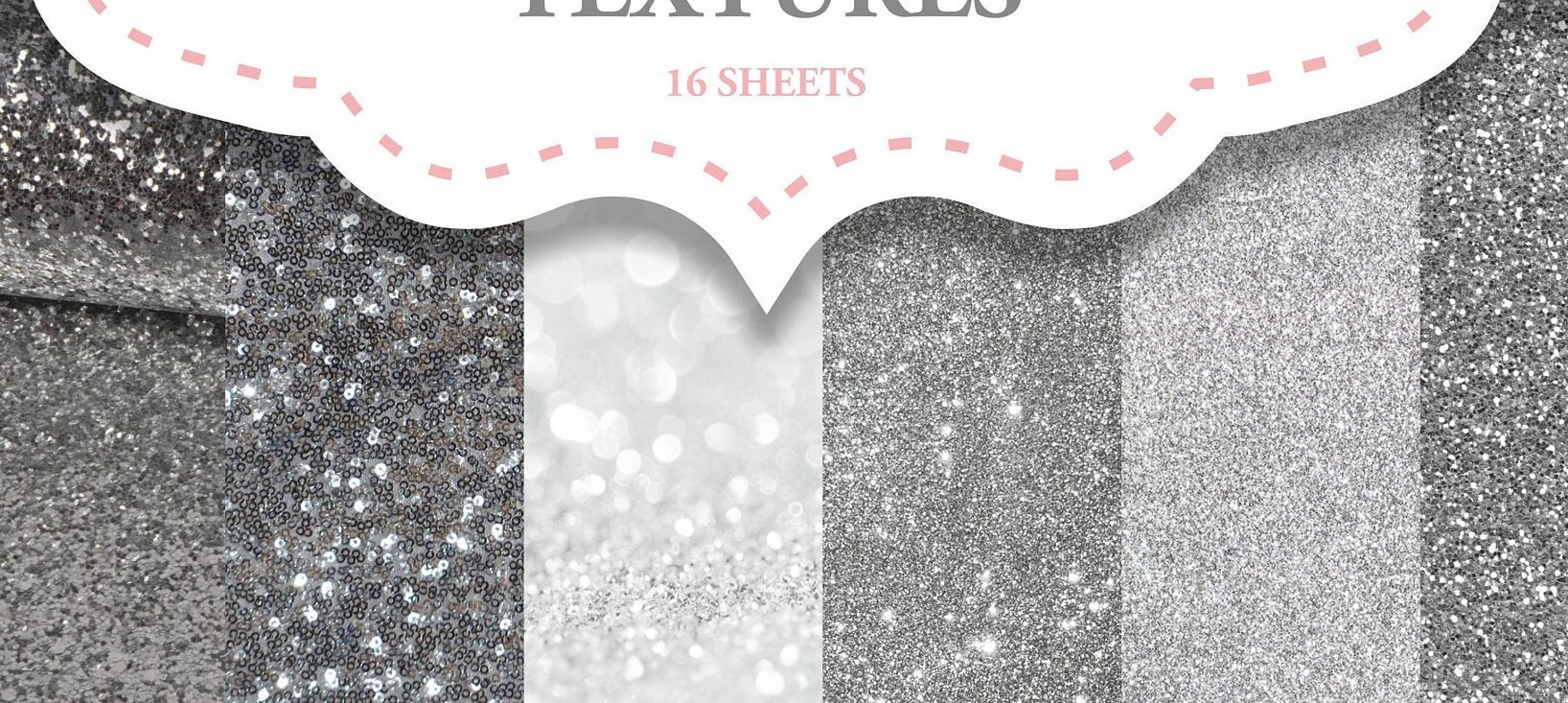 SILVER GLITTER Digital Paper Silver Foil Paper Scrapbook | Etsy
