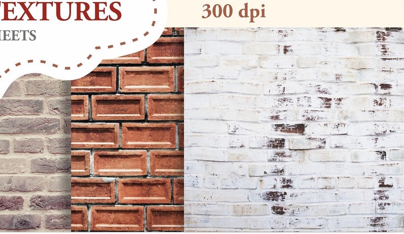 RED BRICKS TEXTURE Digital Paper Rustic White Bricks Paper - Etsy