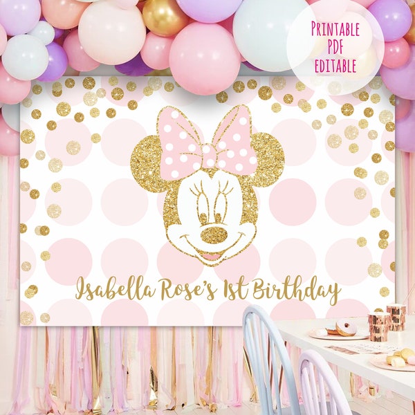 Minnie Mouse Backdrop Svg - Etsy
