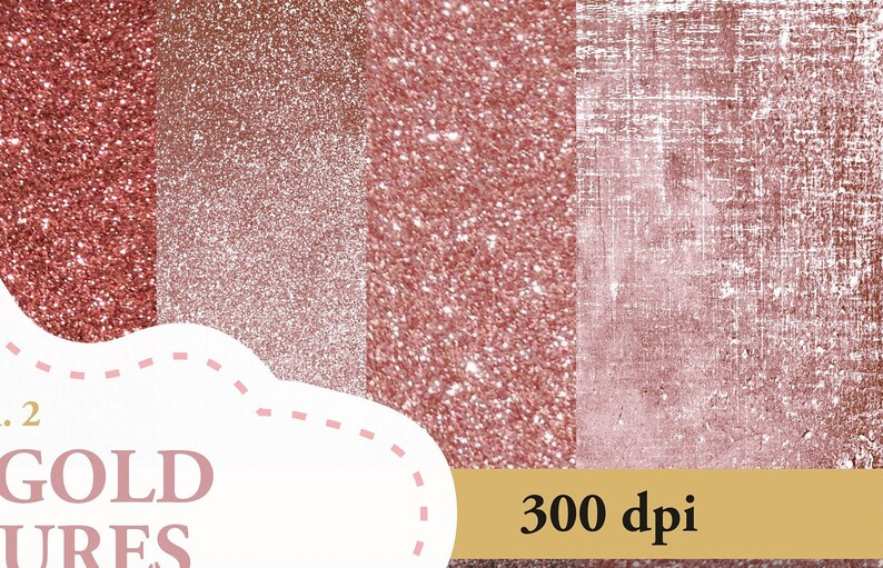 ROSE GOLD Digital Paper Rose Gold Glitter Foil Paper - Etsy