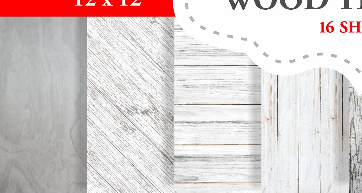 WHITE WOOD TEXTURE Paper Rustic Wood Digital Paper Scrapbook - Etsy