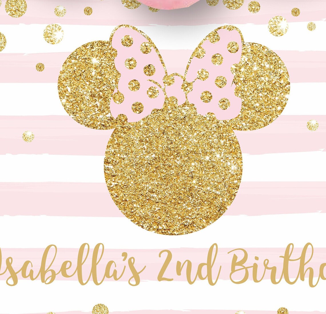 Minnie Mouse Backdrop Minnie Mouse Wall Decal Minnie Mouse - Etsy