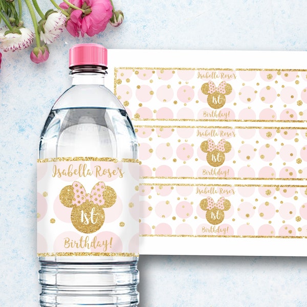 Label Template Minnie Mouse - Etsy