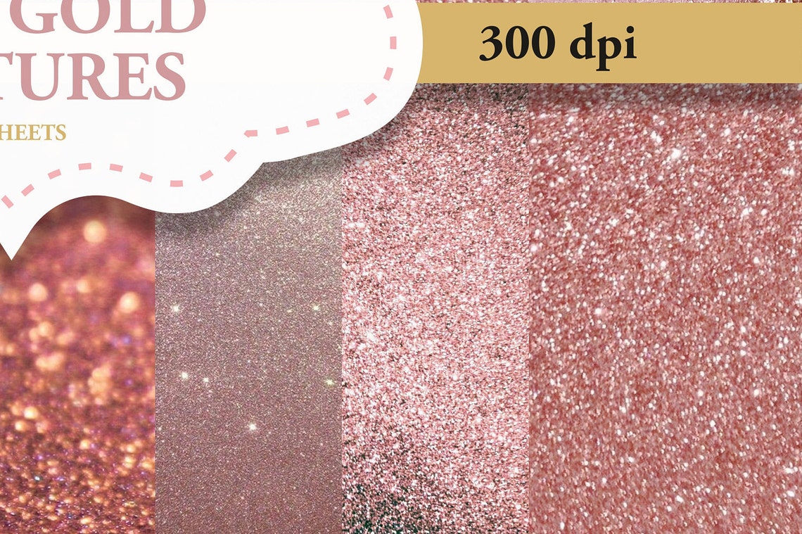 ROSE GOLD Digital Paper Rose Gold Glitter Foil Paper - Etsy
