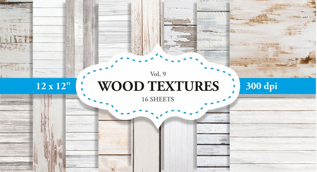 WHITE WOOD TEXTURE Paper, Rustic Wood Digital Paper, Scrapbook Wood ...