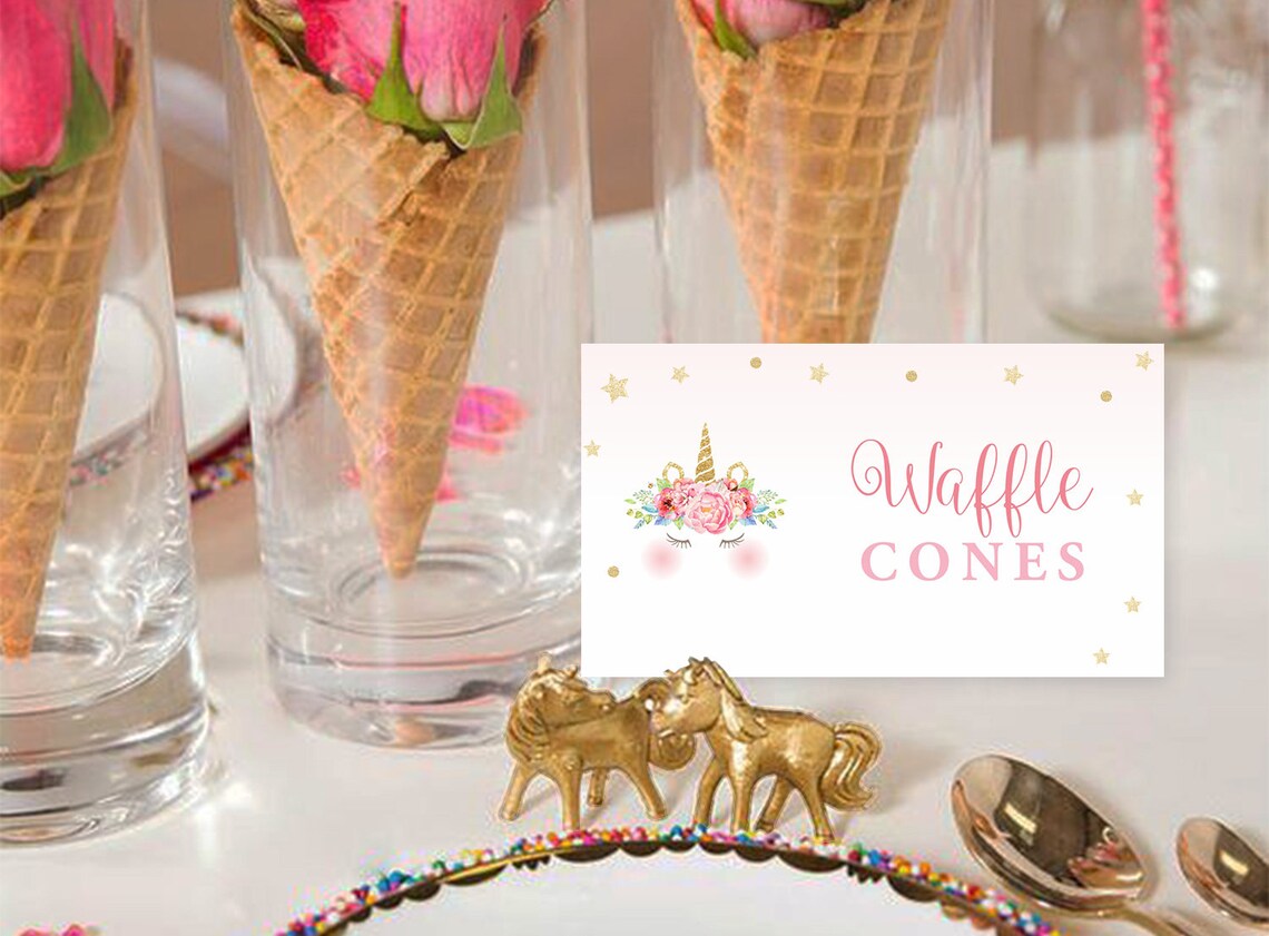 Unicorn Food Labels Unicorn Food Table Tent Unicorn Party - Etsy