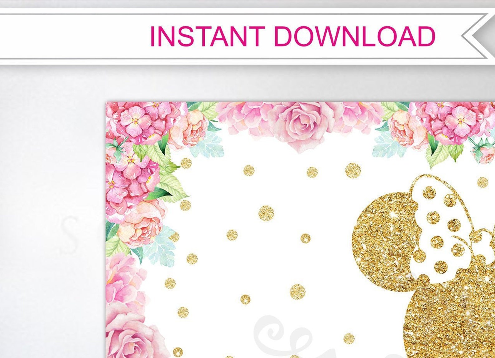 Minnie Mouse Backdrop Minnie Mouse Wall Decall Minnie Mouse | Etsy Canada