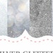 SILVER GLITTER Digital Paper Silver Foil Paper Scrapbook - Etsy