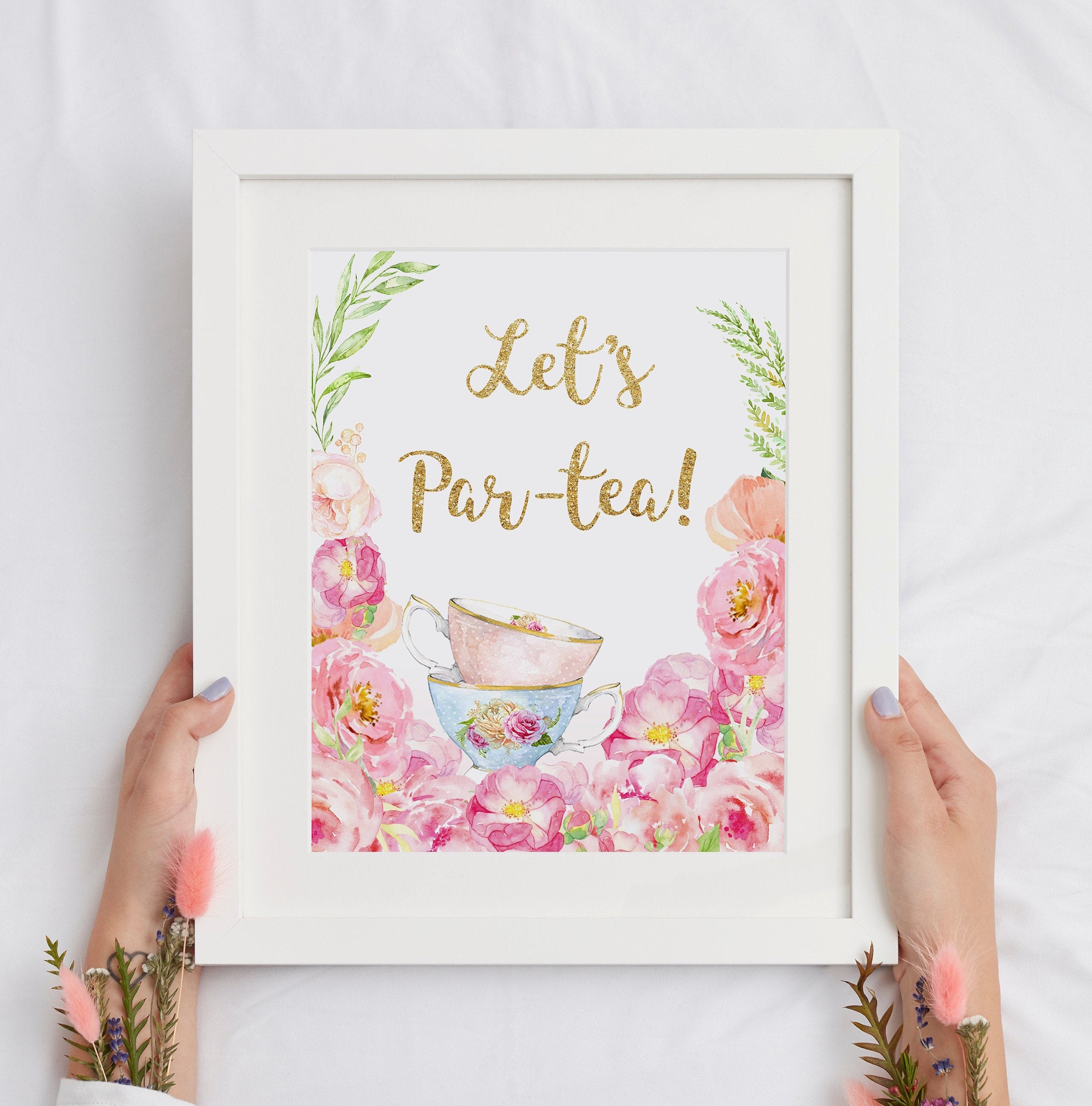 TEA BIRTHDAY SIGN Tea Party Poster Tea for Two Tea for - Etsy