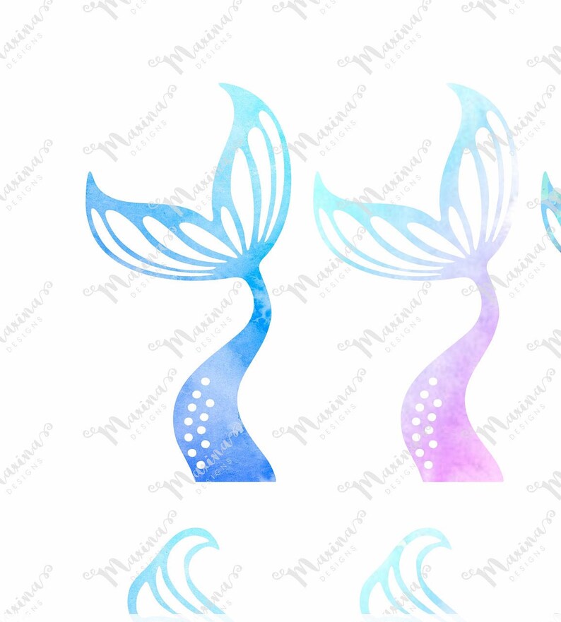MERMAID SVG Clipart Mermaid Tail Svg Mermaid Birthday Svg - Etsy