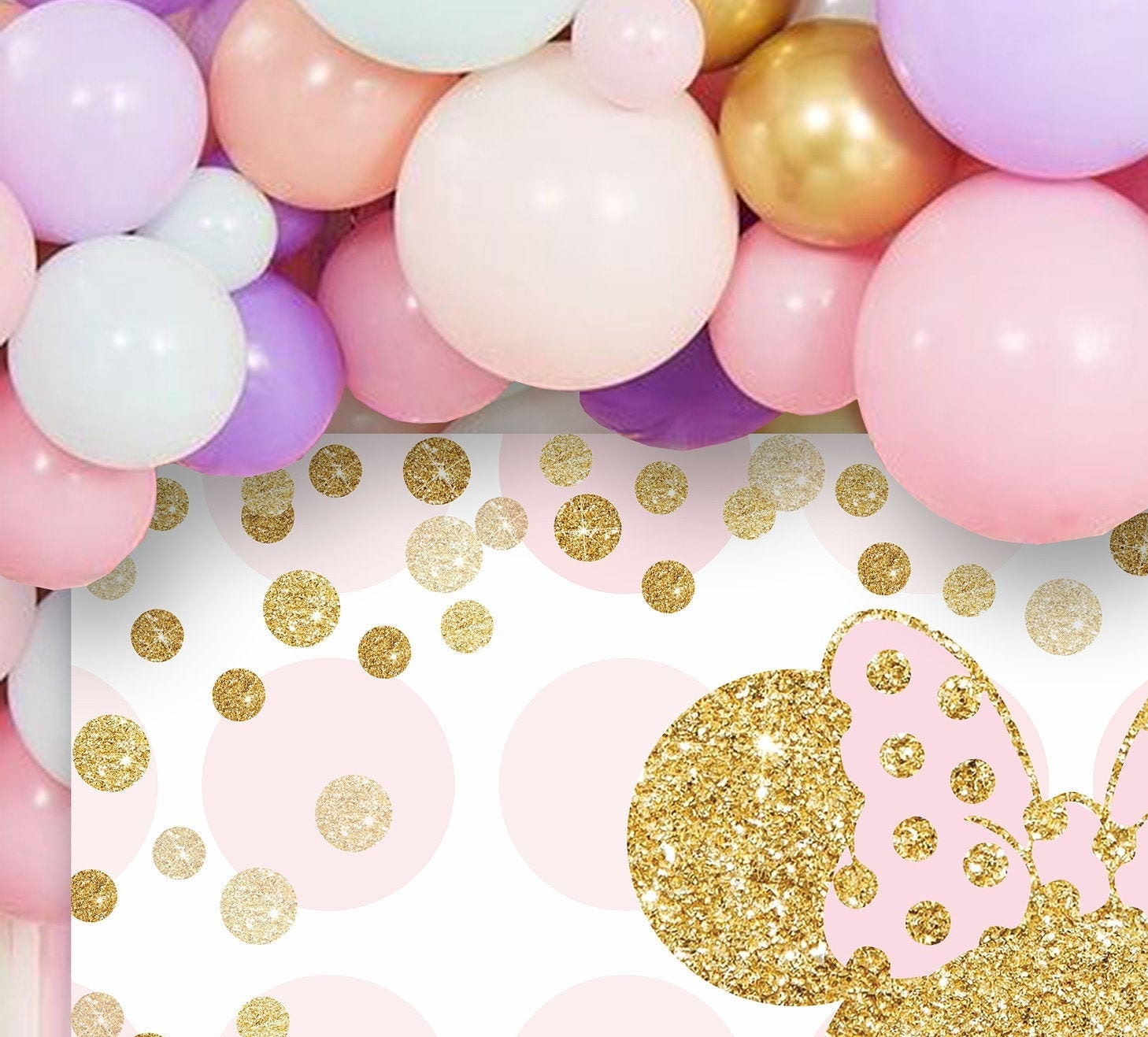 Minnie Mouse Backdrop Minnie Mouse Wall Decall Minnie Mouse - Etsy Canada