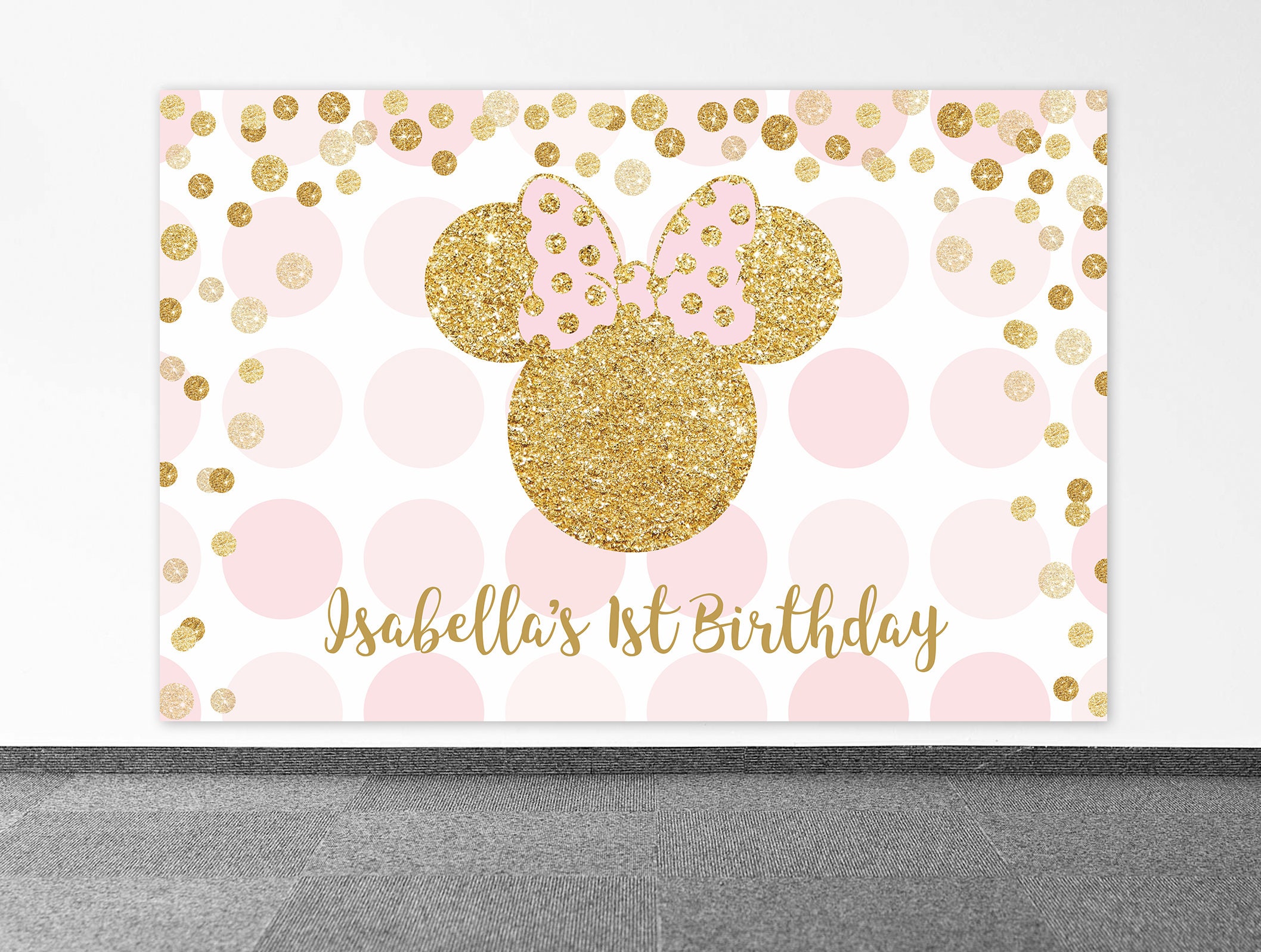 Minnie Mouse Backdrop Minnie Mouse Wall Decall Minnie Mouse - Etsy Canada