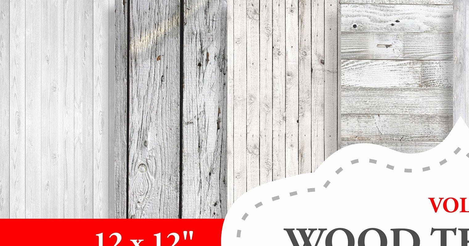 WHITE WOOD TEXTURE Paper Rustic Wood Digital Paper Scrapbook - Etsy
