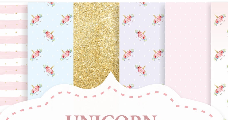 UNICORN Paper Digital Paper Unicorn Texture Paper Scrapbook | Etsy