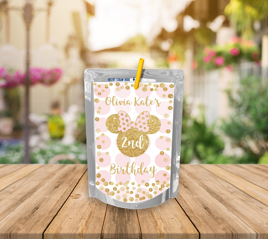 MINNIE MOUSE Capri Sun Label Template CAPRISUN Juice Label - Etsy