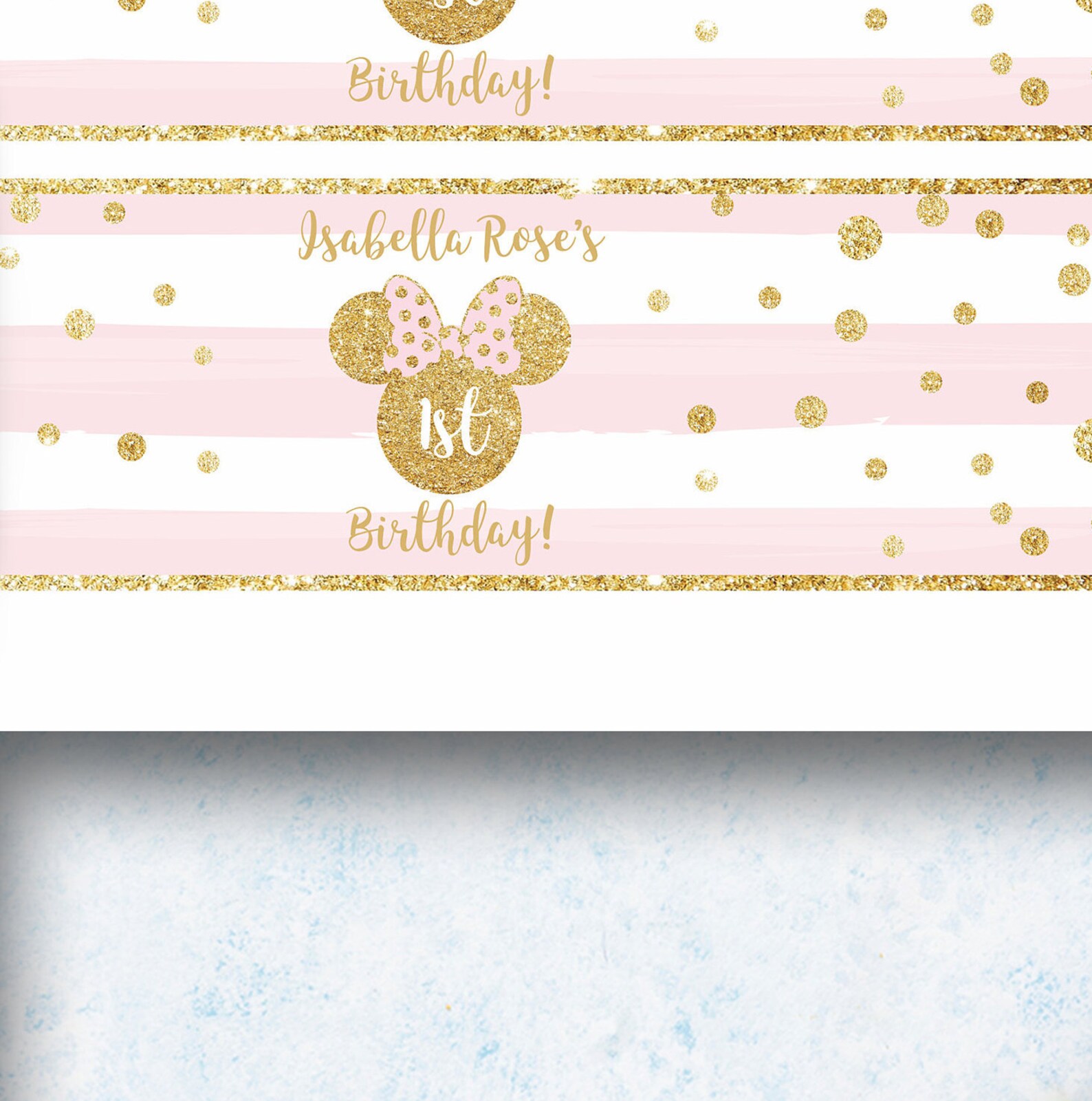 Minnie Mouse Bottle Label Template Minnie Mouse Water Bottle - Etsy