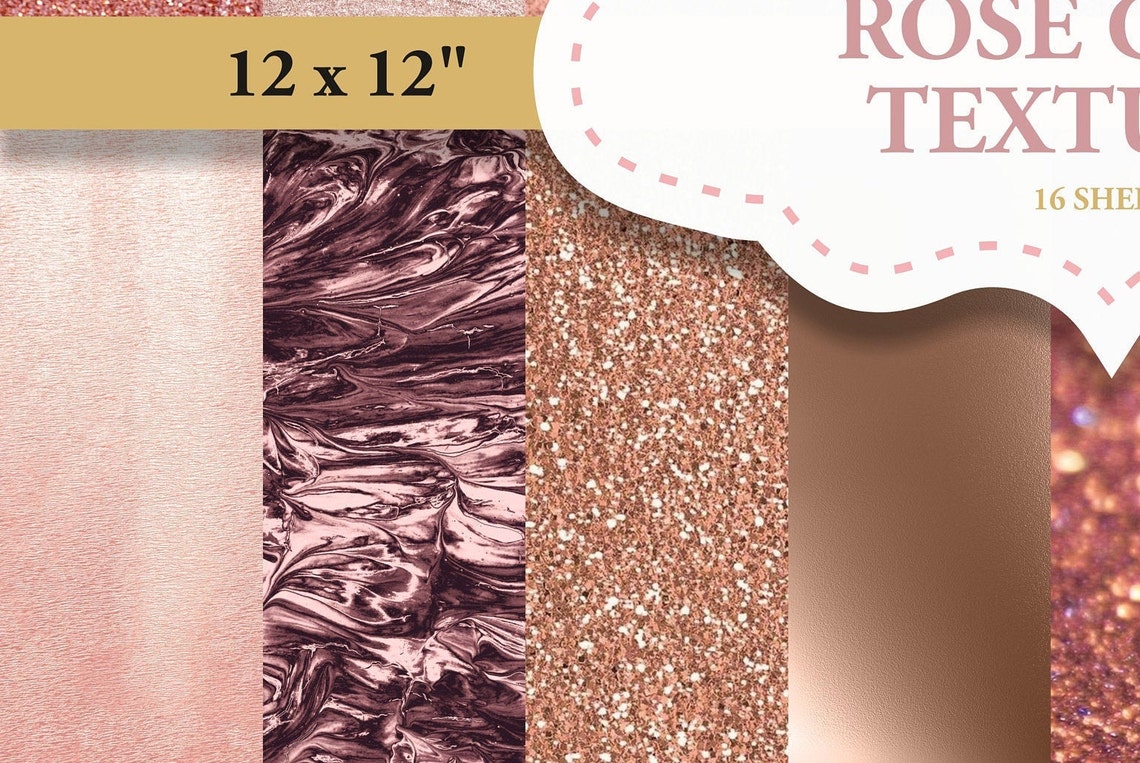 ROSE GOLD Digital Paper Rose Gold Glitter Foil Paper - Etsy