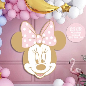 Minnie Mouse Backdrop Decoration, Minnie Mouse Wall Decall Printable ...