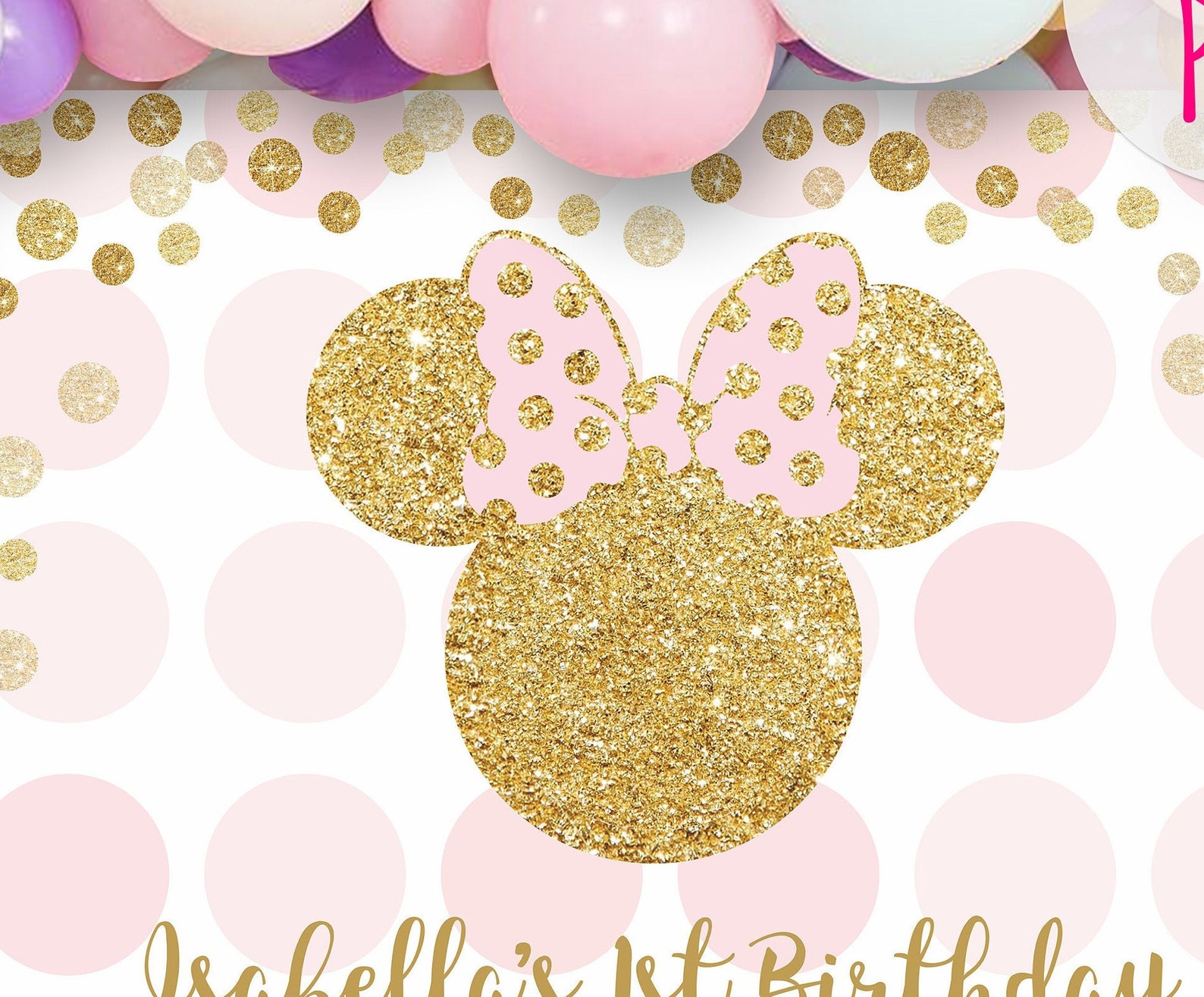 Minnie Mouse Backdrop Minnie Mouse Wall Decall Minnie Mouse - Etsy Canada