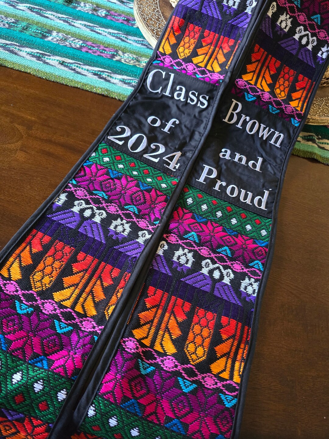 NOT CUSTOMIZABLE, Guatemalan Sash, Brown and Proud Sash, Latin Class of ...