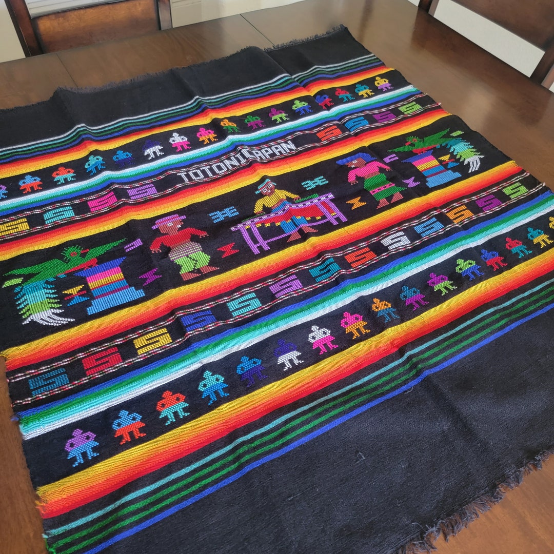 El Quetzal Table Runner, Guatemalan Home Decor, Mayan Textile Drape ...