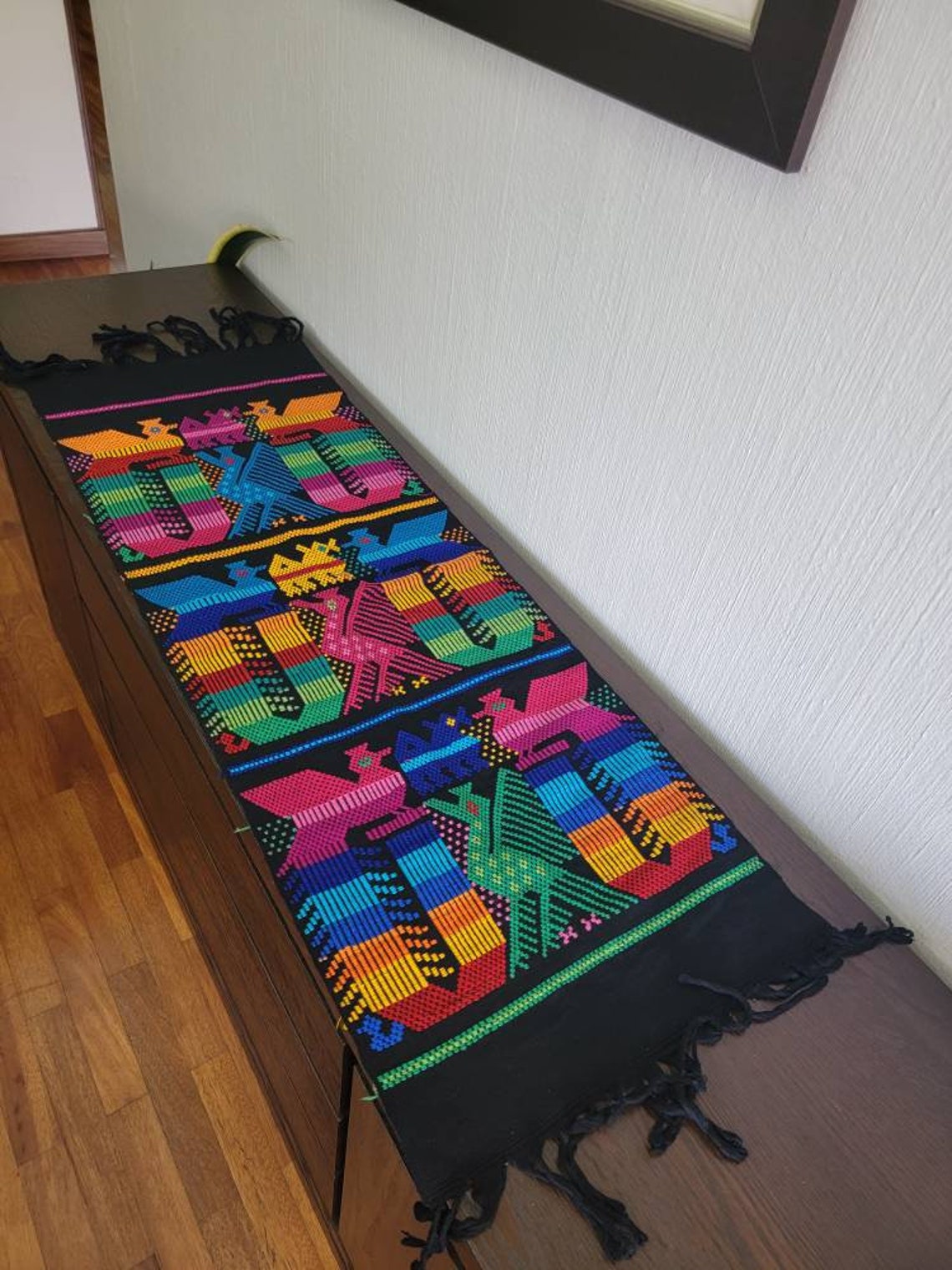 El Quetzal Table Runner: Guatemalan Woven Textile Decor - Etsy