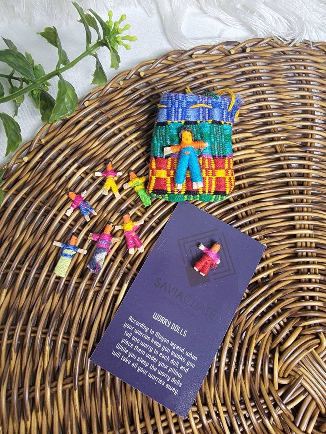Guatemalan Worry Dolls With Pouch: Mayan Legend Remedy - Etsy