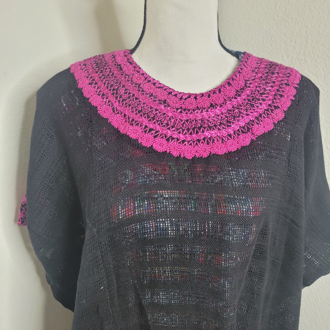 L to 3X Guatemalan Huipil, Multicolor Guatemalan Top, Multicolor Mayan ...