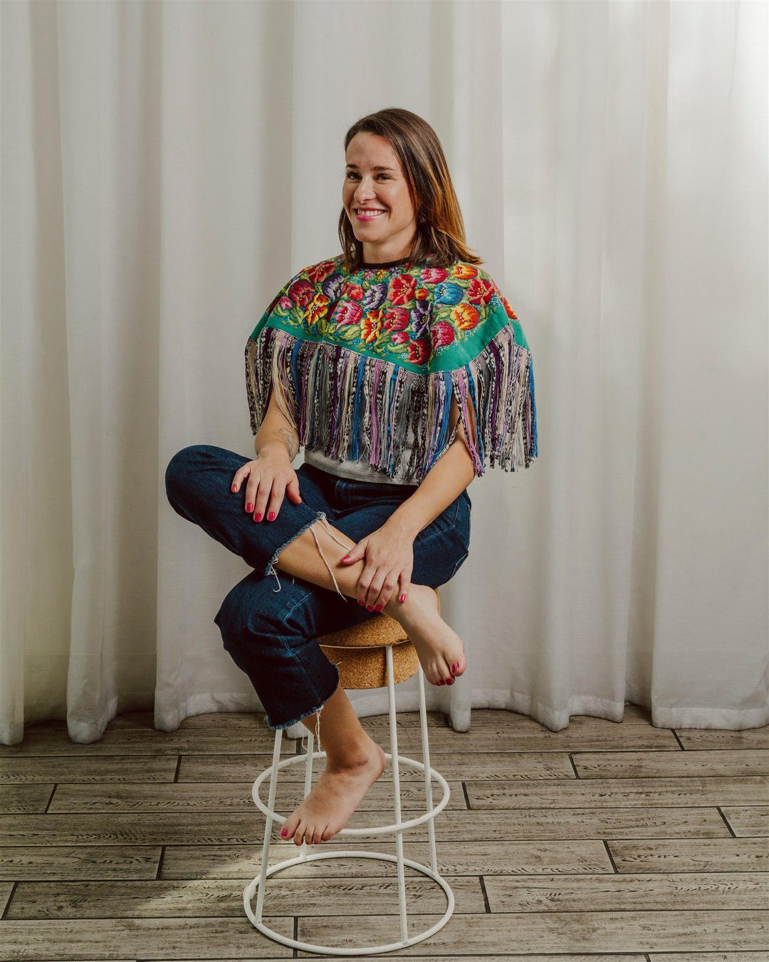 VINTAGE Guatemalan Embroidered Cape, Mayan Poncho for Festivals, Boho ...