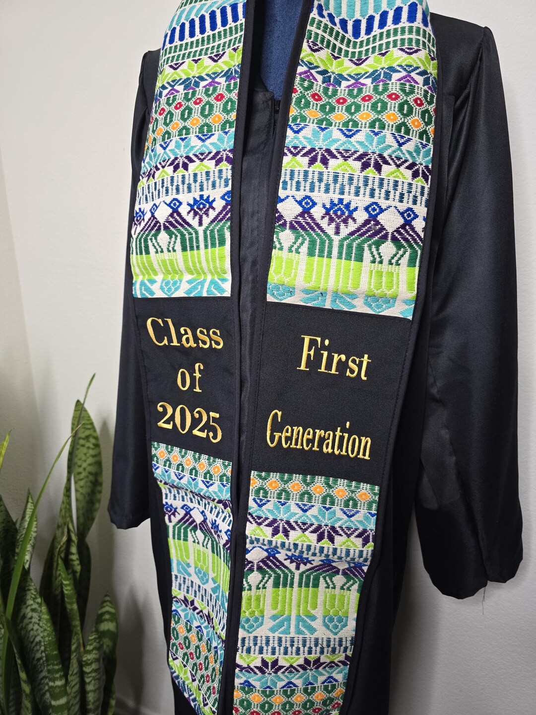 First Generation Graduation Sash: Handwoven Latin Scarf, Class of 2025 ...