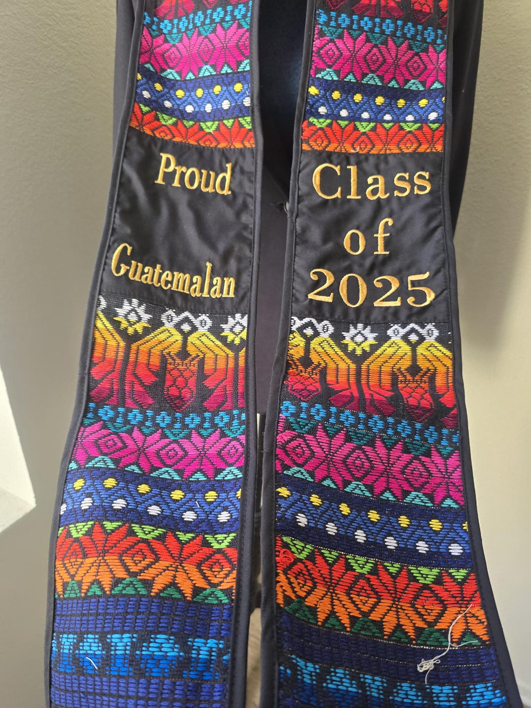 PROUD GUATEMALAN Graduation Sash, Multicolor Mayan Sash, Guatemalan ...