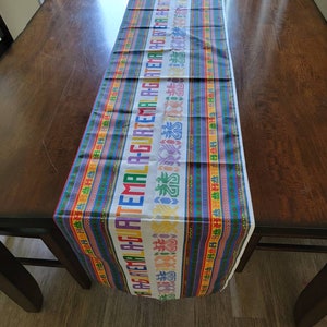 Guatemalan TABLE RUNNER, Latin Textiles, RAINBOW Table Runner ...