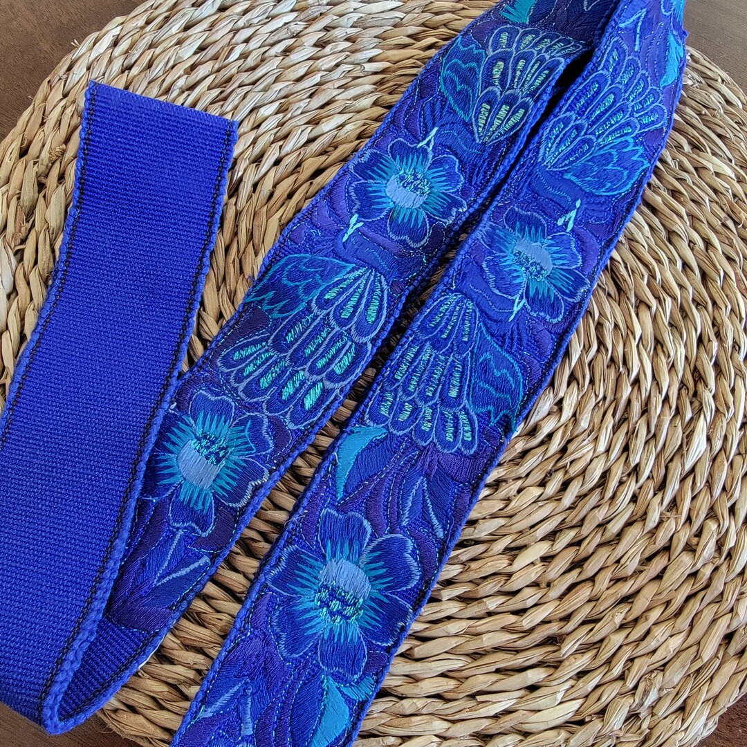 VINTAGE Faja Tipica, Colorful Indigenous Belt, Royal Blue Mayan Waist ...