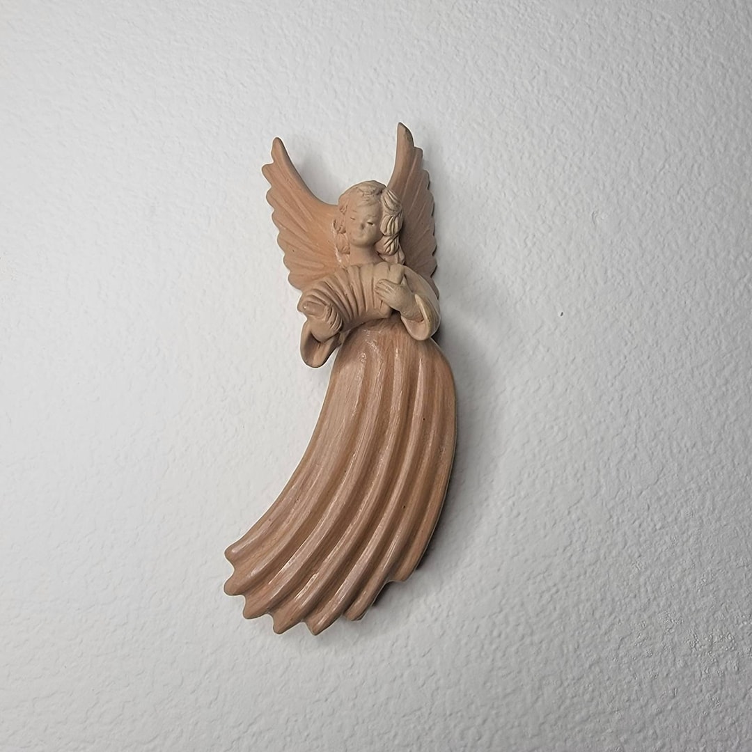 Terra Cotta Garden Art, Terra Cotta Angel, Angel Wall Hanging, Angel Decoration, Angeles De ...